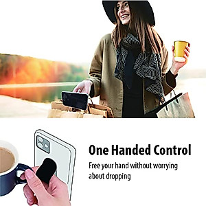 Momostick Flatstick, Cell Phone Finger Grip Strap Holder for Hand, Cell Phone Stand, New Slim Finger Loop Selfie Grip Compatible with Most Smartphones - Romanticist