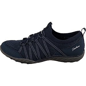 Skechers Women's Breathe Easy-First Light Sneaker, Navy, 7.5