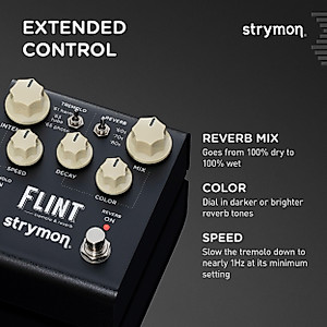 Strymon Flint V2 Tremolo and Reverb Guitar Effects Pedal for Electric and Acoustic Guitar, Synths, Vocals and Keyboards