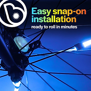 Brightz SpinBrightz Bike Spoke Lights Bike Wheel Lights Bike Spoke Decorations Bike Tire Lights Bicycle Wheel Lights Burning Man Bike Lights Bike Accessories Bike Lights for Riding at Night, Blue