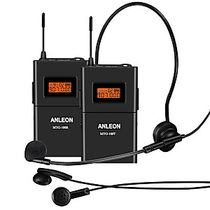 ANLEON Tour Guide Systems For Tour Guides, Teachers, Coaches,Simultaneous Interpretation,Church Translation System Wireless 915Mhz ( 1 Transmitter and 3 Receivers)