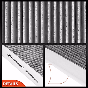 A-Premium Cabin Air Filter with Activated Carbon Compatible with Audi Q5 2009-2017, A4 Quattro 2009-2016, A5 Quattro 2008-2017, A4 2009-2016, S5 2008-2018, S4 2010-2016 & Porsche Macan 2015-2018