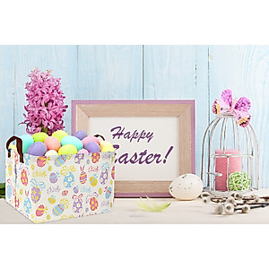 TIBAOLOVER Rectangular Kids Storage Basket Gift Basket Baby Storage Basket Cute Kids Toy Storage Bin Organizer Shelf Book Basket Room Decor(Easter Basket)