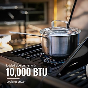 Royal Gourmet GA6402H 6-Burner Propane Gas Grill with Sear Burner and Side Burner, 74,000 BTU, Cabinet Style Outdoor BBQ Grill for Barbecue Grilling and Backyard Cooking, Black