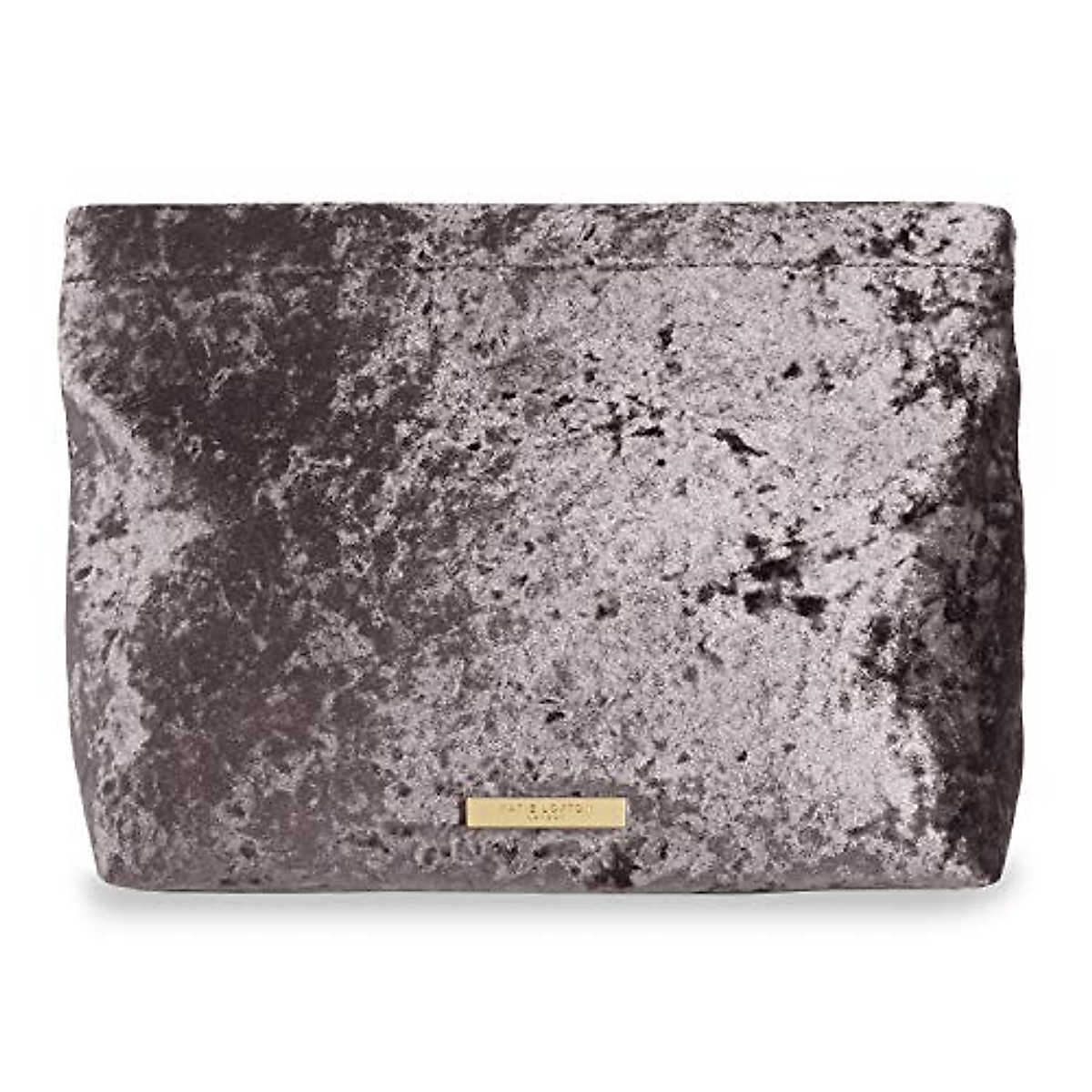 KATIE LOXTON Womens Medium Valentina Velvet Clutch Bag in Crushed Taupe