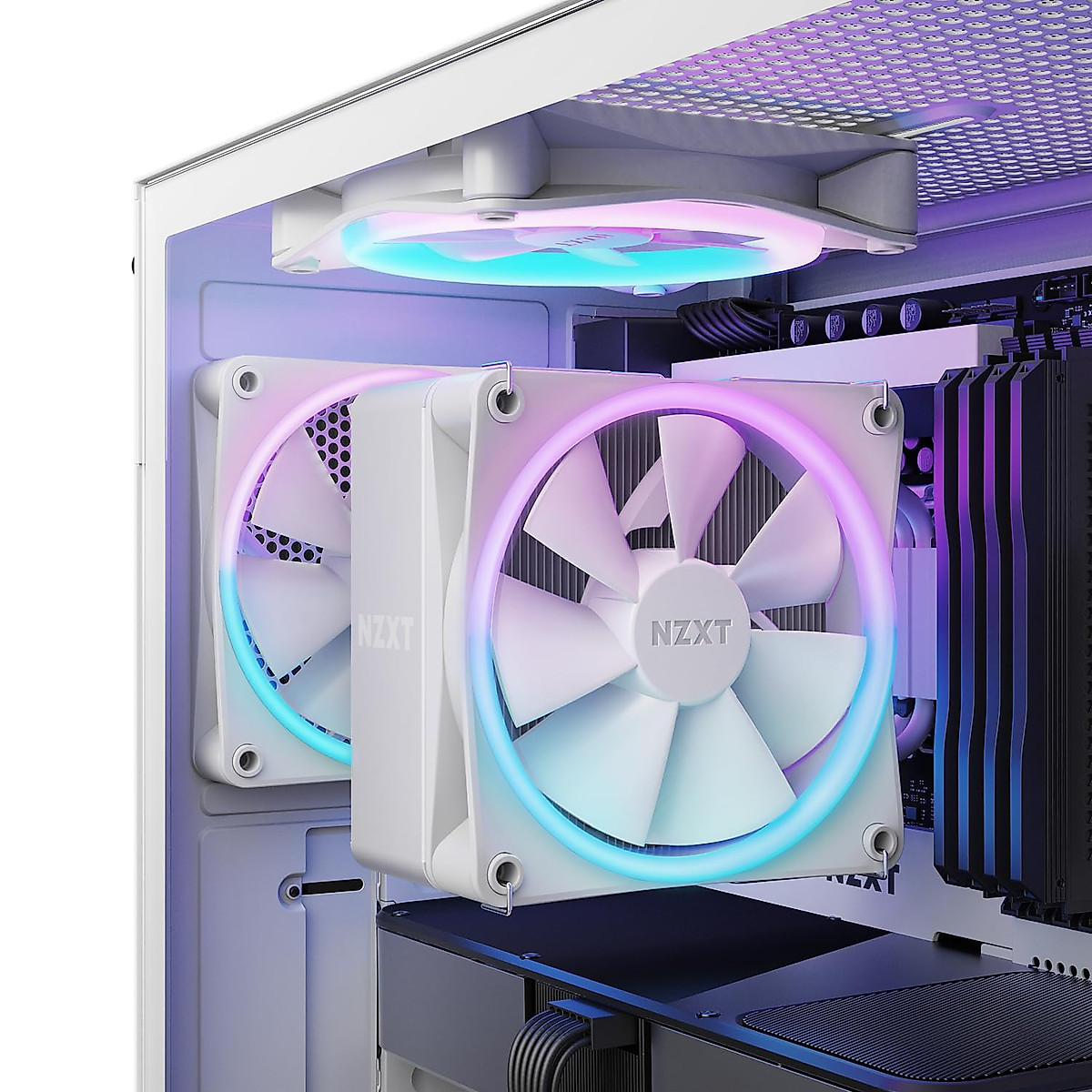 NZXT T120 CPU Air Cooler - RC-TN120-W1 - Conductive Copper Pipes - Fluid Dynamic Bearings - AMD and Intel Compatibility - White