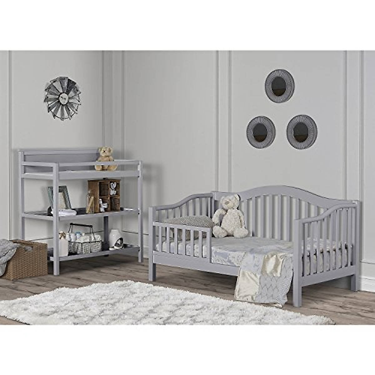 Dream On Me Austin Toddler Day Bed in Pebble Grey, Greenguard Gold Certified