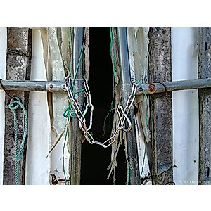 Will's Family Store 20 inch Stainless Steel Barn Chain with Carabiner for Livestock Gate Latch 2 Pack