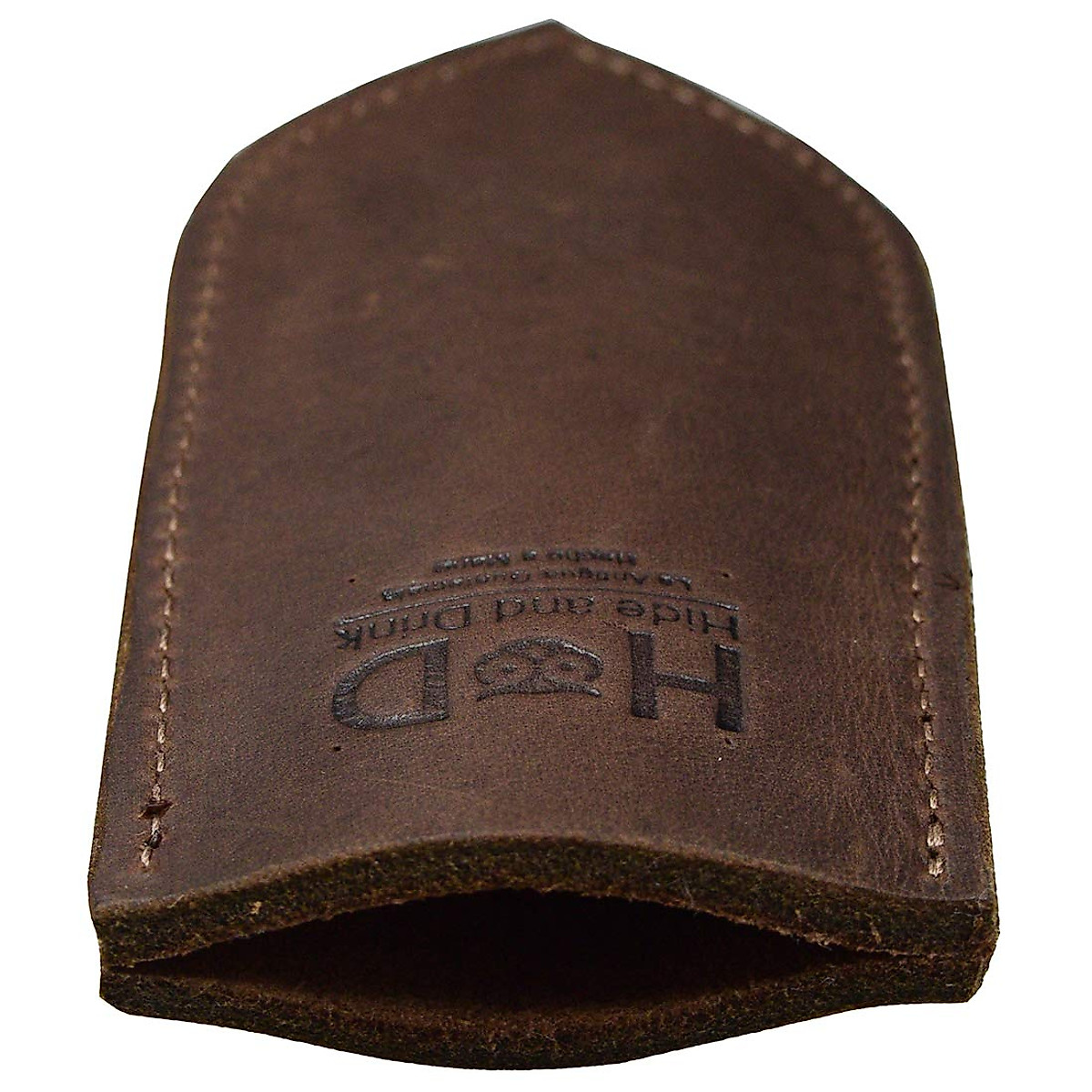 Hide & Drink, Rustic Thick Leather Cast Iron Hot Handle Cover (Small), Skillet Panhandle Grips, Frying Pan, Heat Protection, Kitchen Essentials Handmade Includes 101 Year Warranty :: Bourbon Brown