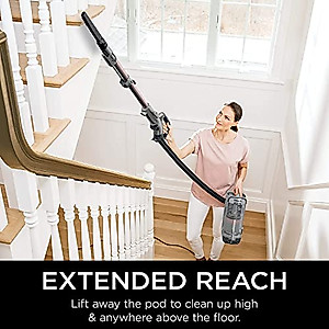 Shark AZ2000W Vertex Upright Vacuum DuoClean PowerFins Powered Lift-Away Self-Cleaning Brushroll and HEPA Filter and Active Glide Technology, 1 Quart Dust Cup Capacity, Rose Gold (Renewed)