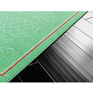 Brumlow MILLS Pineapple Fruit Home Decor Area Rug for Kitchen, Dining, Living Room, Bedroom or Doorway Mat, 20" x 34", Green