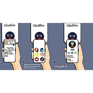 Gladilas NFC Stickers NFC Phones Sharing Social Media