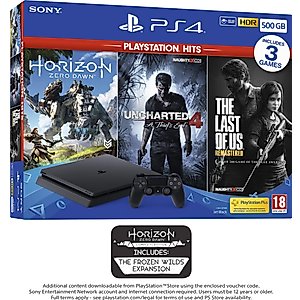 PS4 500GB with 3 PS Hits Game Bundle (PS4)