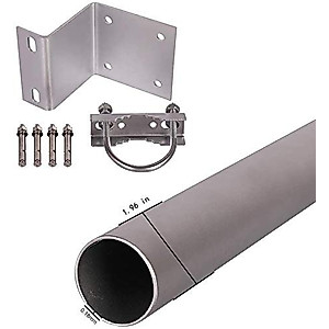 XRDS-RF 16" Antenna Pole, Upgraded Length Antenna Pole Mount for Outside Home Antenna with U-Bolt, Bracket, Mounting Screws - 40cm Length Universal Mounting Pole