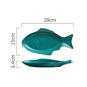 Cabilock 1pc Fish Platter Food Tray Pasta Ceramic Appetizer Plates Ceramic Plates Mini Cake Pans Ceramic Serving Dishes Ceramic Fish Plate Snack Storage Trays Fish Pan Oval Decorative Plate