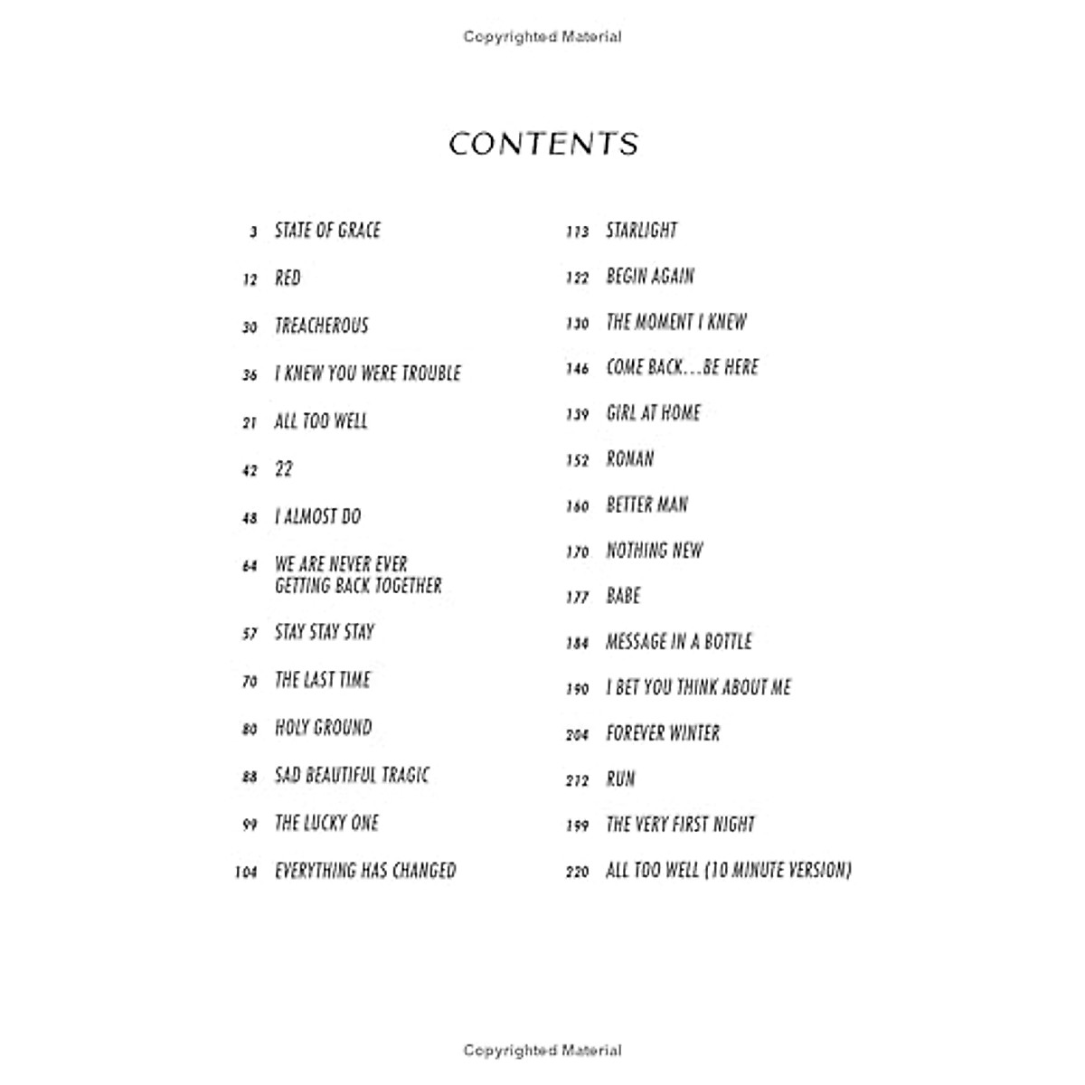 Taylor Swift - Red (Taylor's Version): Piano/Vocal/Guitar Songbook