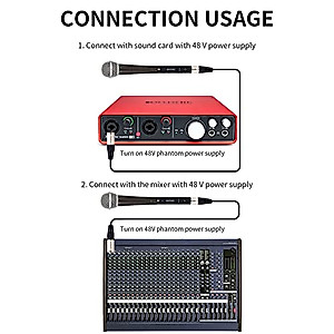 Micfuns M1 In-line Microphone Pream, Mic Booster Preamplifier with 28dB Gain for Dynamic and Passive Ribbon Microphones SM58 (Black)