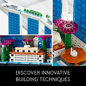 LEGO Architecture Singapore 21057 Building Set - Skyline Collection, Architecture Construction Model for Home and Office Décor, Gift Idea for Adults