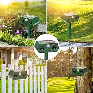 Solar Mouse Repellent, Snake Repellent, Mole Repellent, Gopher Repellent, Vole Repellent, Waterproof Pest Rat Repellent for Yard Garden Lawn Outdoor
