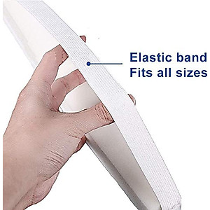 5 Pack All-Round Protection Hat with Clear Wide Visor Lightweight Transparent Shield with Adjustable Elastic Band