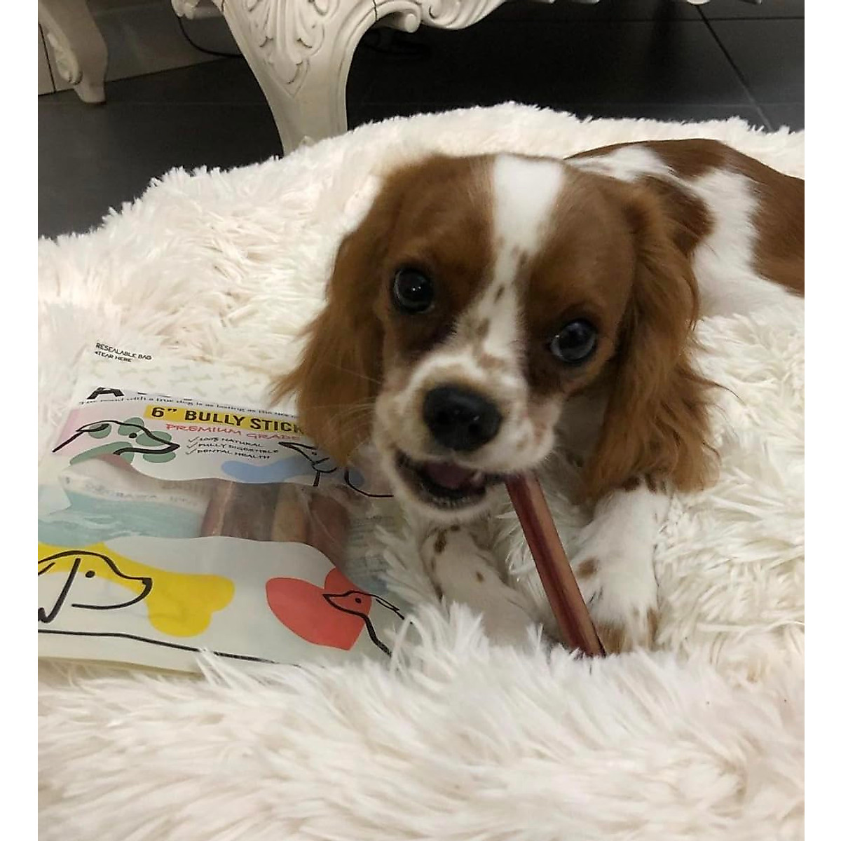 AWARDOG Odor-Free Bully Sticks (6 Inch, 12 Pack Standard Thickness), Fully Digestible 100% Beef Pizzle Chews, Grass-Fed, Grain-Free, Natural Long-Lasting Chews for Small & Large Dogs -12 Count