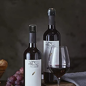 Limx Oasis 2-in-1 Bottle Stoppers Set, Contains Champagne Stopper and Wine Bottle Closure,Food Grade Silicone Caps for Champagne Cava Prosecco and Sparkling, Resuable Sealer Keeps Native Flavor,B01