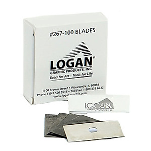 Logan Graphics 267-100 Mat Cutter Blades Box of 100 for use with Logan Use with Logan Platinum Edge and Total Trimmer Series