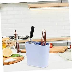 UPKOCH 1pc Plastic Utensils Sturdy Color Exquisite Dish Spoon Cage Scissor Sink Holder Draining Random Organizer Caddy Knives Block Lightweight Multipurpose Cutter Tableware