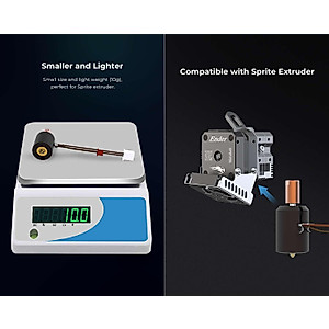 Creality Upgrade Sprite Ceramic Heating Block Kit Hotend Replacement for Sprite Extruder,60W Hot End Fast Heating to 300℃ Bimetal HeatBreak for Sprite Extruder Pro,Ender 3 S1/Pro/Plus,CR-10 Smart Pro