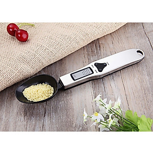 JOYIT Digital Spoon Scale 500g/0.1g - Stainless Steel Food Measuring Scale, Small Baking Scale with LCD Display