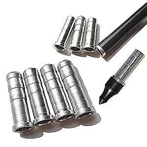 JJZS 12 Pack Steel Archery 75 Grain Field Points with 12 Pack Aluminum Arrow Inserts, Target Practice Arrow Tips and Inserts for 5/16 inch Carbon Arrows