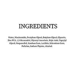 Mica Beauty Niacinamide + Zinc + Kojic Acid Serum, Used by Anyone to Tackle Acne Scars or Dullness Especially Suitable for Oily Skin ，30ml /1.01 fl oz