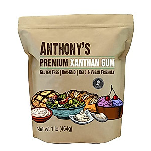Anthony's Xanthan Gum, 1 lb, Batch Tested Gluten Free, Keto Friendly, Product of USA
