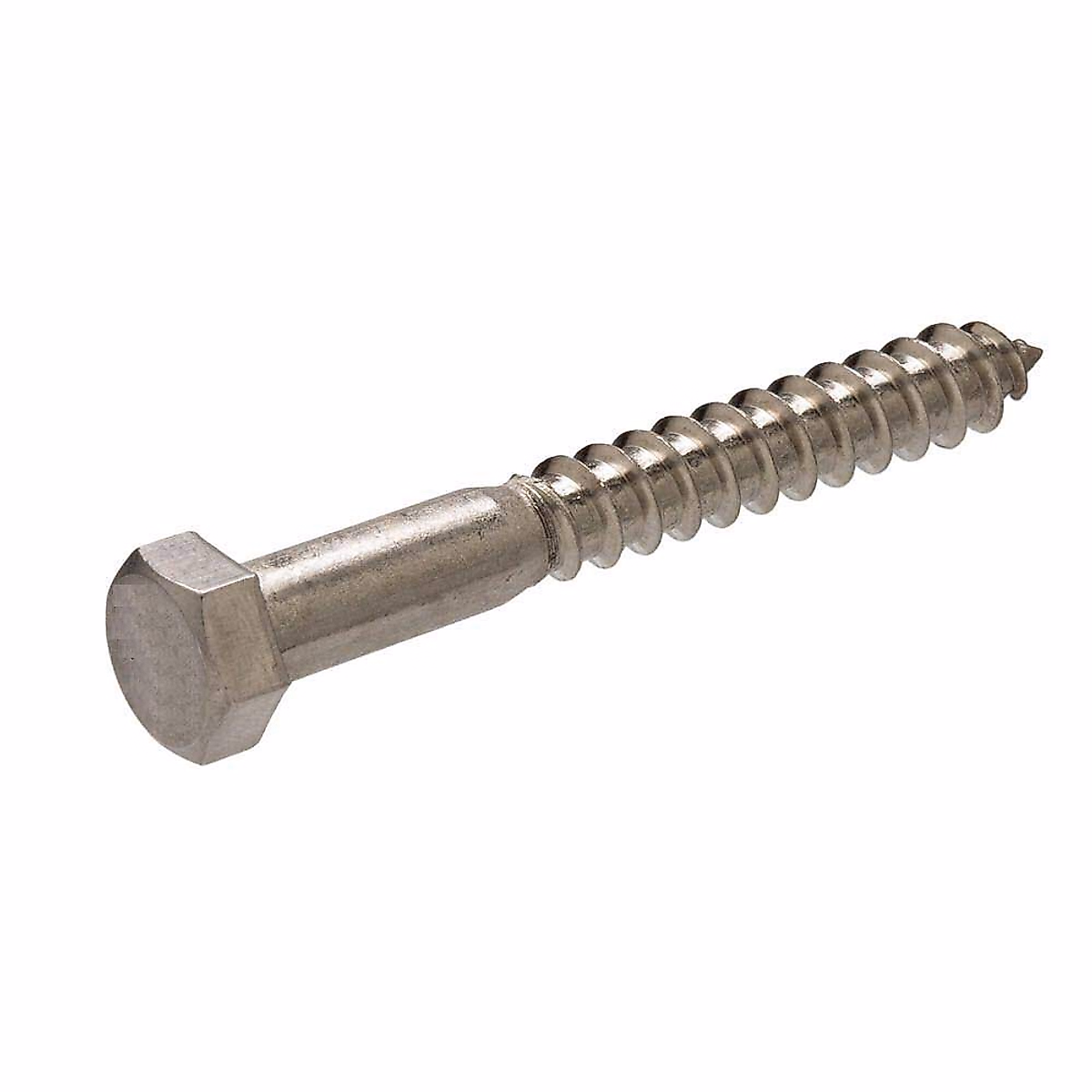 Pack 10 of 1/4 x 2 304 Stainless Steel Hex Head SS 18-8 Lag Screw Bolt
