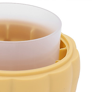 Silicone Pumpkin Ice Bucket with Lid, Portable Cute Small Cooler for Drinks, Parties, Poolside, Easy to, Yellow, Ice Container Ice Buckets for Parties
