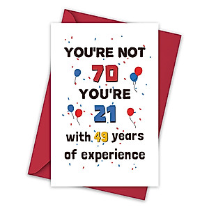 Ulbeelol Funny 70th Birthday Card, Happy 70th Birthday Card, Humorous 70 Years Old Bday Card for Grandma Father Husband Him...