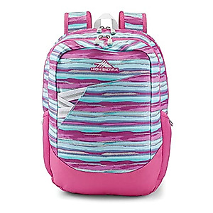 High Sierra Essential Backpack, Watercolor Stripes, One Size