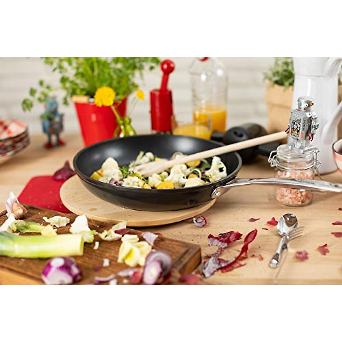 KUHN RIKON Easy Pro Non-Stick Frying Pan, 9.5 inch/24 cm