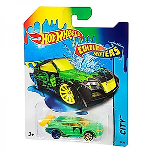Hot Wheels Color Shifters HWTF Loop Coupe ~ CFM46 - Dark Green, Yellow and Blue Car