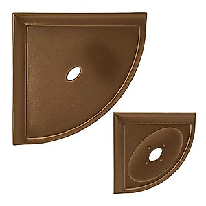 Questech Décor 8 Inch Corner Shower Shelf and 5 Inch Shower Caddy Soap Dish, Metro Flatback Wall Mounted Bathroom Shower Organizer, Bronze Finish