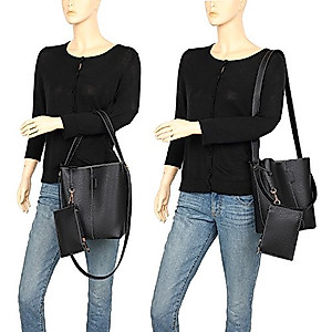 Scarleton Dual Color Crossbody Bag, Handbag for Women, Tote Bag H205901 - Black