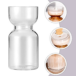 UPKOCH Glass Coffee Mug Coffee Cup Hourglass Clear Milk Cup Wine Beer Cup Drinking Glass Mug for Home Kitchen Office Coffee Shop 310ml
