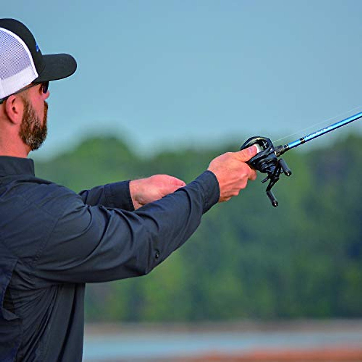 Cadence CB5 Baitcasting Reels Lightweight Graphite Frame Fishing Reels with 8 Corrosion Resistant Bearings Baitcaster Reels Carbon Fiber Drag Baitcast Reels with 6.6:1 Gear Ratio Casting