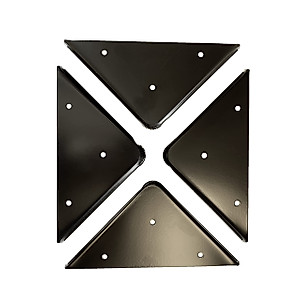 Corner Protector, Rounded Corner Protector, Metal, Black, 4 Pack