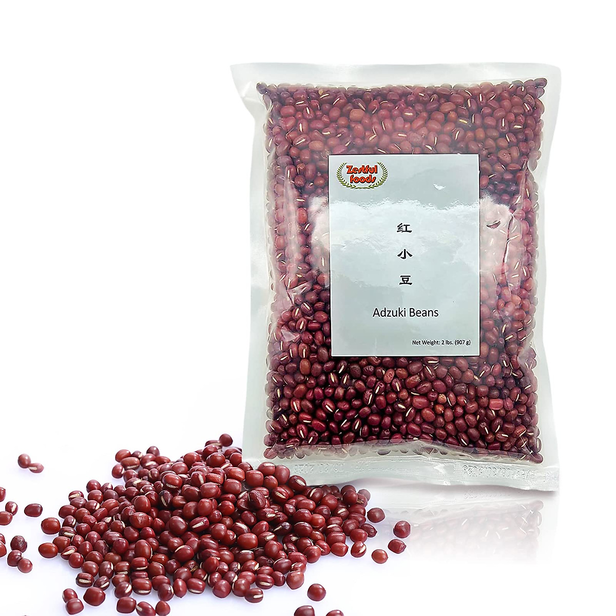 Zestful Foods Adzuki Beans - Chinese Red Beans, Non-GMO, Sproutable, Vegan - Perfect for Asian Recipes, Soups, and Desserts - 4 Lbs. (2 pack, 2 Lbs. each)
