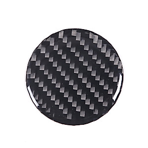 Daeiclru Soft Carbon Fiber Central Control Multimedia Knob Cover Trim Fit for Toyota Supra GR A90 A91 MK5 2019-2022, Car Multimedia Knob Switch Button Cover Trim (Black)