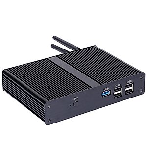 HUNSN Fanless Mini PC, Desktop Computer, HTPC, Nano Kodi Box, J1800 N2910 N2920 N2930, Windows 11 / Linux Ubuntu, BM11, VGA, HDMI, USB3.0, 4 x USB2.0, LAN, 4G RAM, 64G SSD