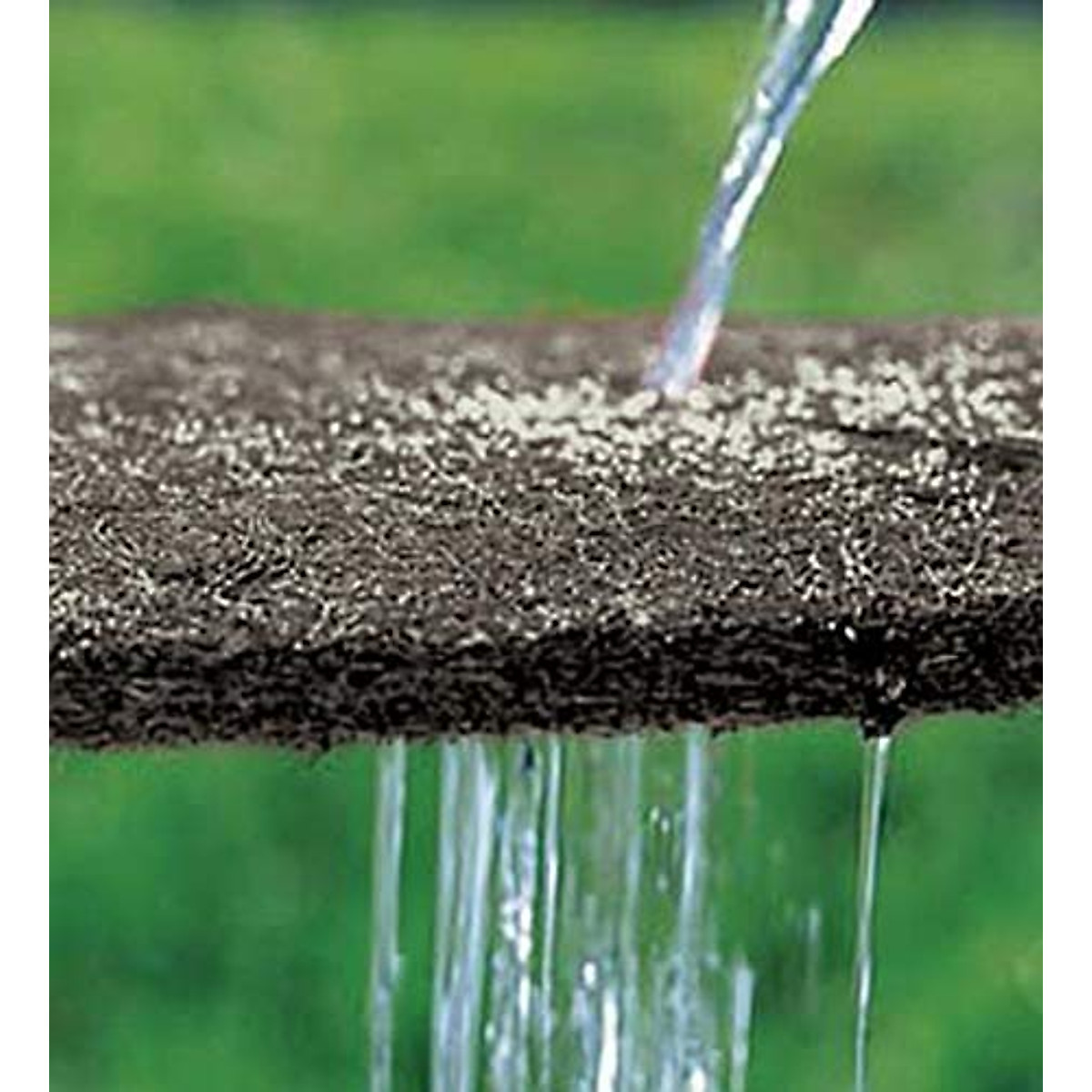 Plow & Hearth 55632 Recycled Rubber Permanent Garden Mulch Border, 120 L x 4.50 W, Black