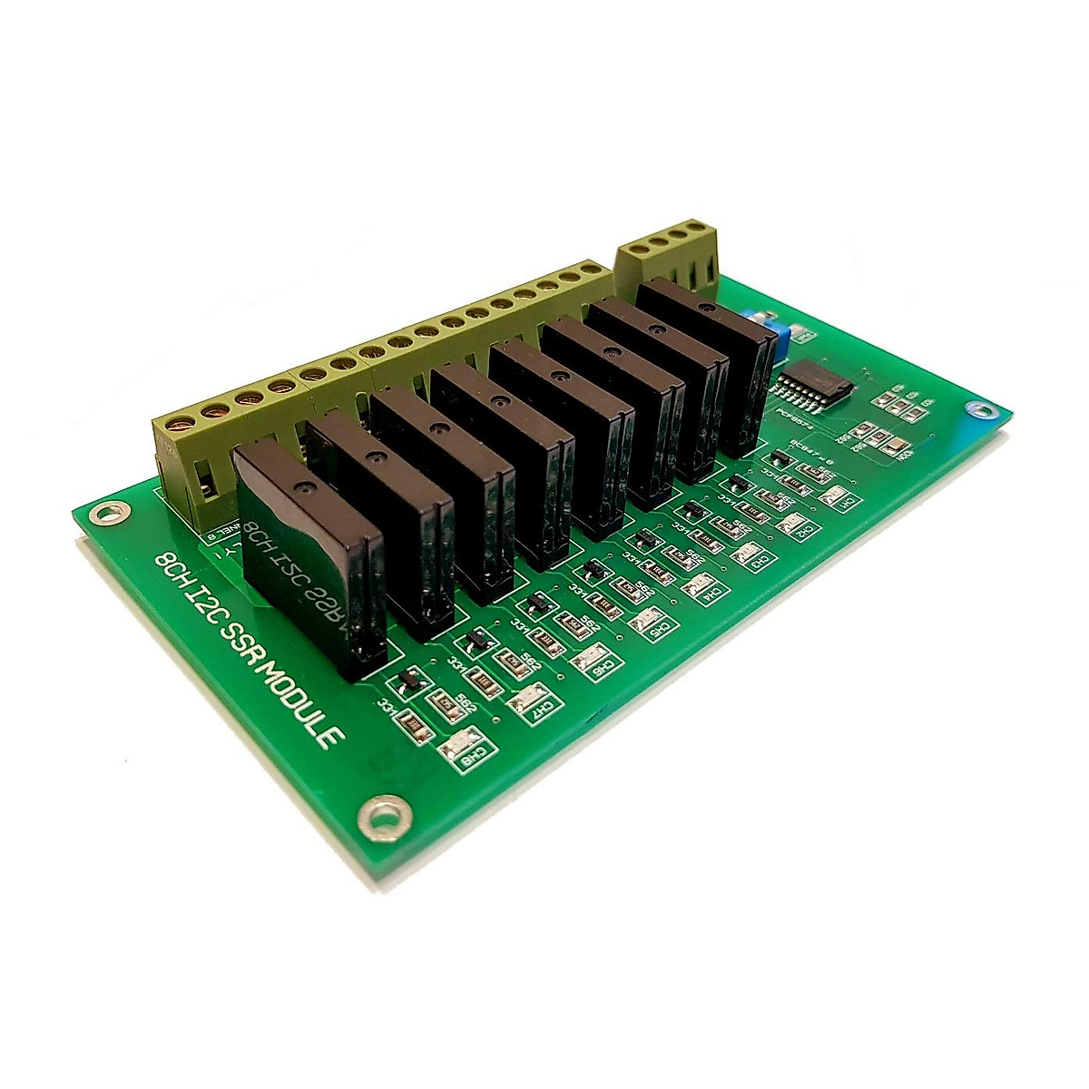 8 Channel I2C Interface Bus Solid State Relay Module for Arduino Raspberry PI and All Mic, AC Voltage Frequency Range 50…60Hz, AC Controlling Voltage Range 100…240VAC Long Life Quite Relay