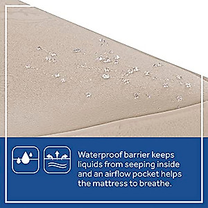 Sealy Baby Cotton Cozy Rest Breathable 2 Stage Waterproof Crib Mattress plus Toddler Bed Fit, 204 Coils & Soft Coton Cover, GREENGUARD Gold Certified, Safety & Quality Tested, Made in USA, 52'X28'